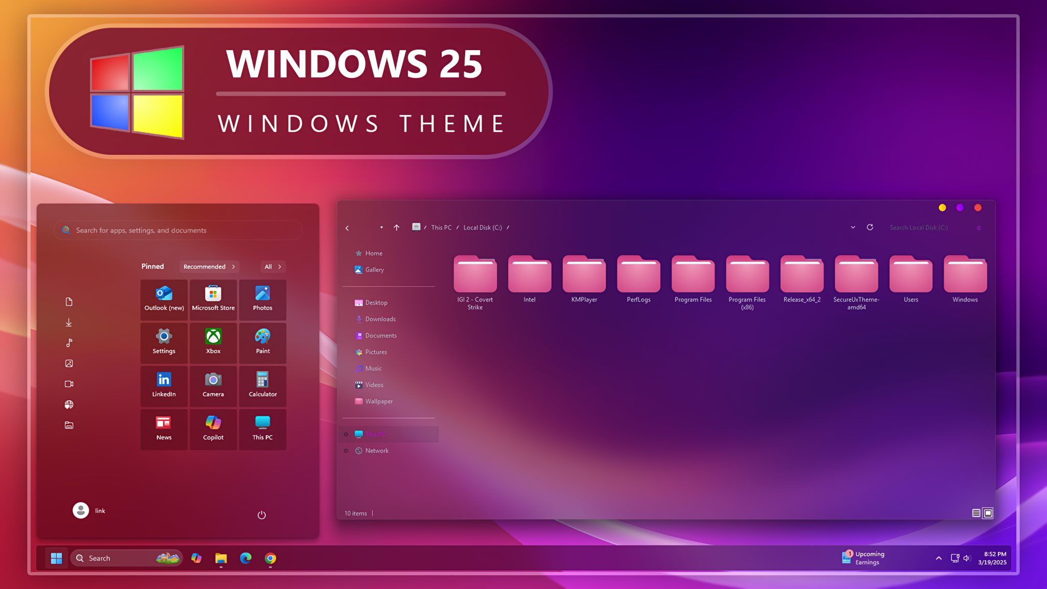 Windows 25 Theme For Windows 11 - Link Vegas Theme